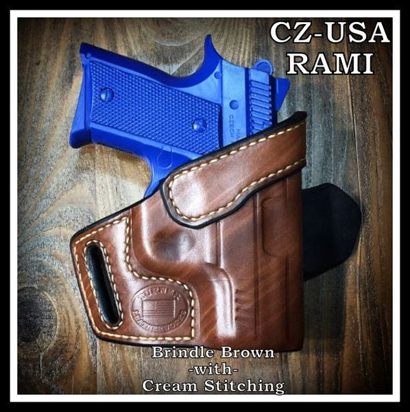 Custom Leather Holster for CZ CZ-USA Handgun Pistol 75 85 SP-01 RAMI ...